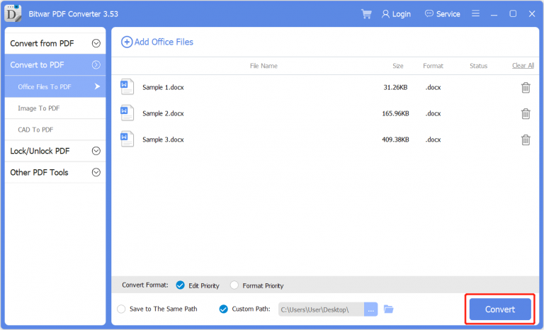 Step 3. Then, add in the files that you want to convert and click ...