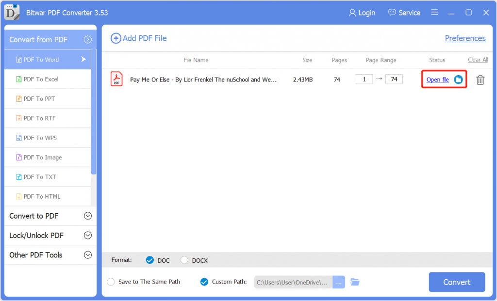 How to Convert PDF to WORD?