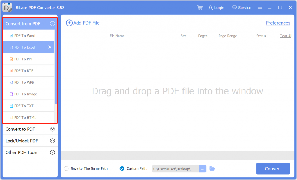 Step 2. After the installation, launch the software. Then, at the main ...