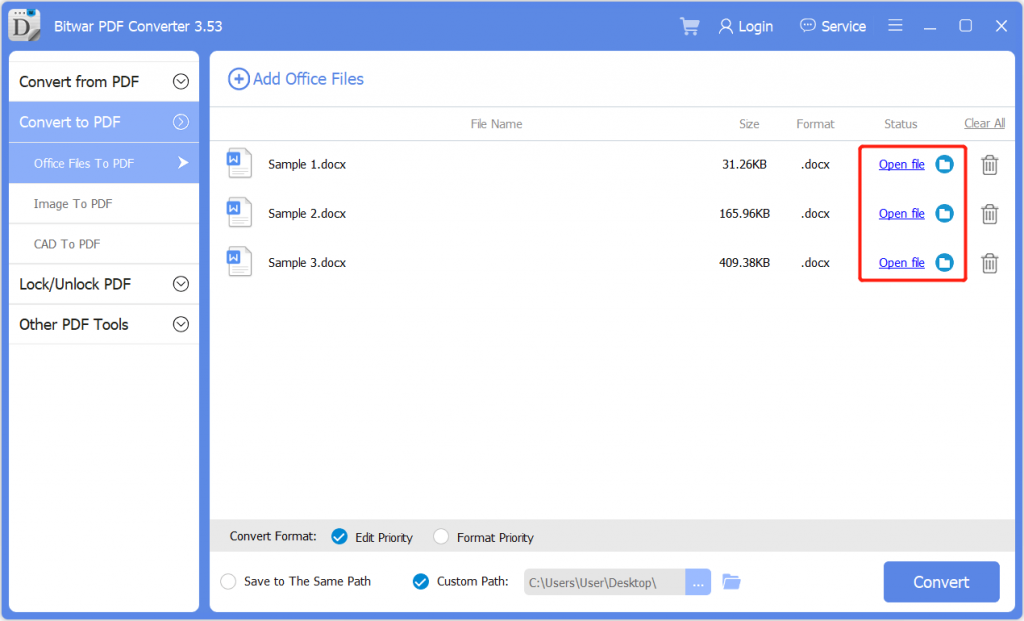 Step 4. When the conversion is complete, click the “ Open ” to preview ...