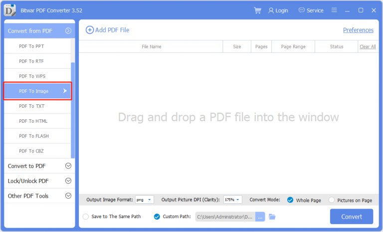 Step 1. After the installation, launch the software. At the main ...
