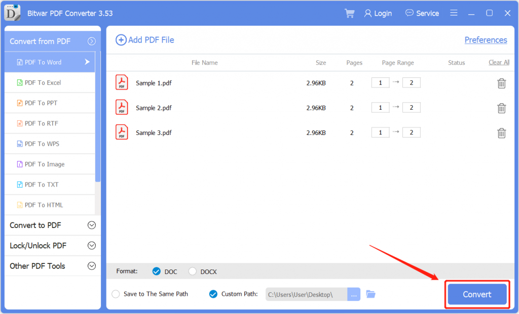 Step 4. After adding all the PDF files, click on “ Convert ” to start ...