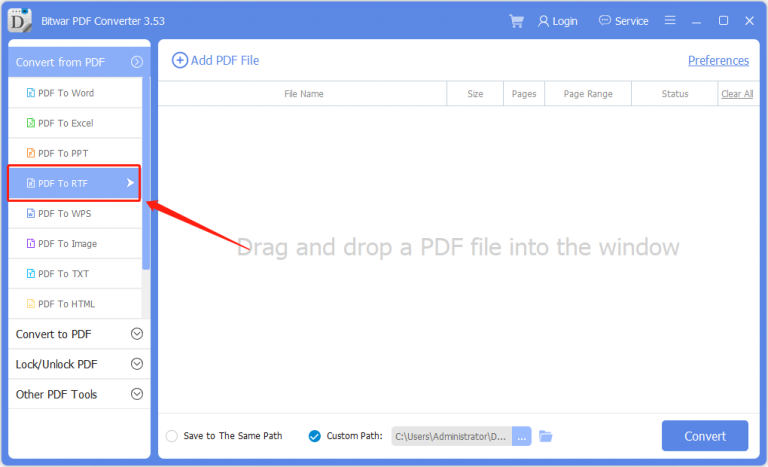 Step 1. Launch the software. On the left side of the main interface ...